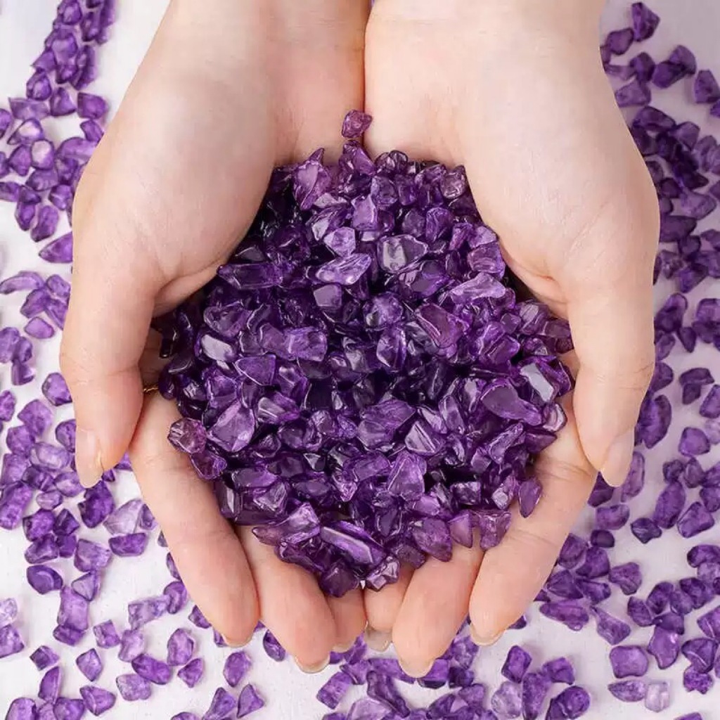 {全城最低价}AMETHYST CRYSTAL STONE GRAVEL 天然 紫水晶 碎石 Natural Crystal Gravel ...