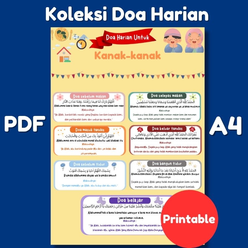 Koleksi Doa Harian Untuk Kanak-Kanak (PDF) | Shopee Malaysia