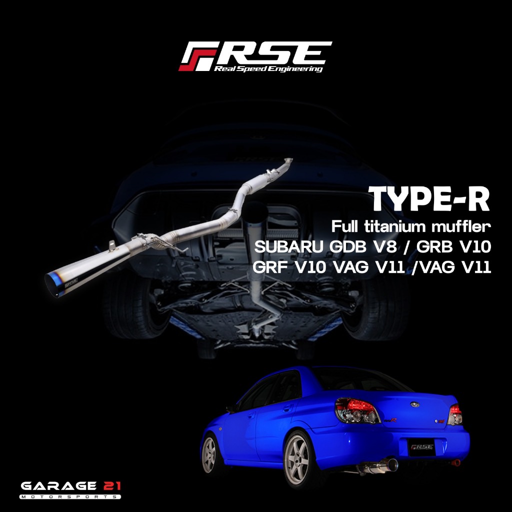 SUBARU GDB V8 / GRB V10 / VAG V11 /VAB V11 / GRF V10 𝗥𝗦𝗘 𝗙𝘂𝗹𝗹 𝗧𝗶𝘁𝗮𝗻𝗶𝘂𝗺 𝗘𝘅𝗵𝗮𝘂𝘀𝘁 | Shopee Malaysia