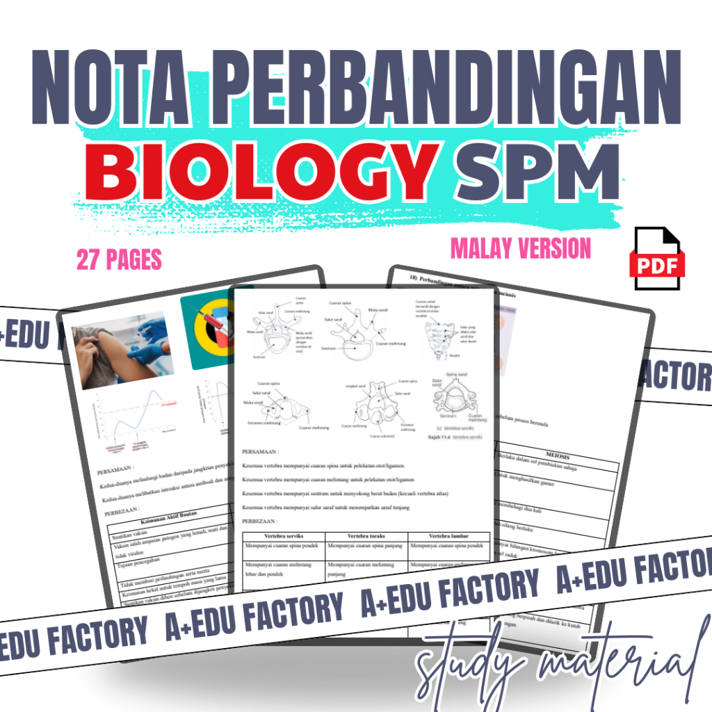 [📚PDF] NOTA PERBANDINGAN BIOLOGI TINGKATAN 4 DAN 5 [SPM] A+ NOTES FOR ...
