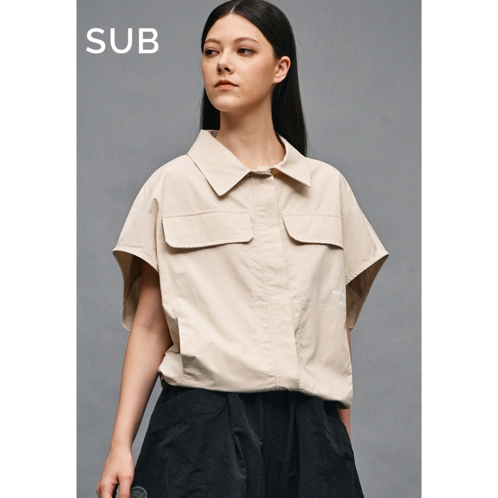 SUB Women Oversized Sleeveless Blouse - Light Khaki - 410306 | Shopee ...