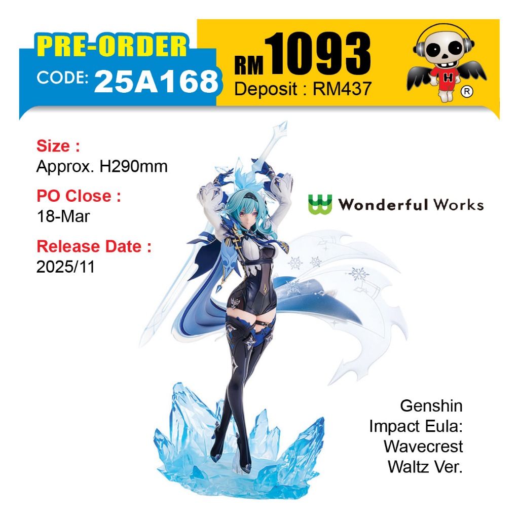 (Preorder) Genshin Impact Eula (Wavecrest Waltz Ver.) 1/7 Scale Figure ...