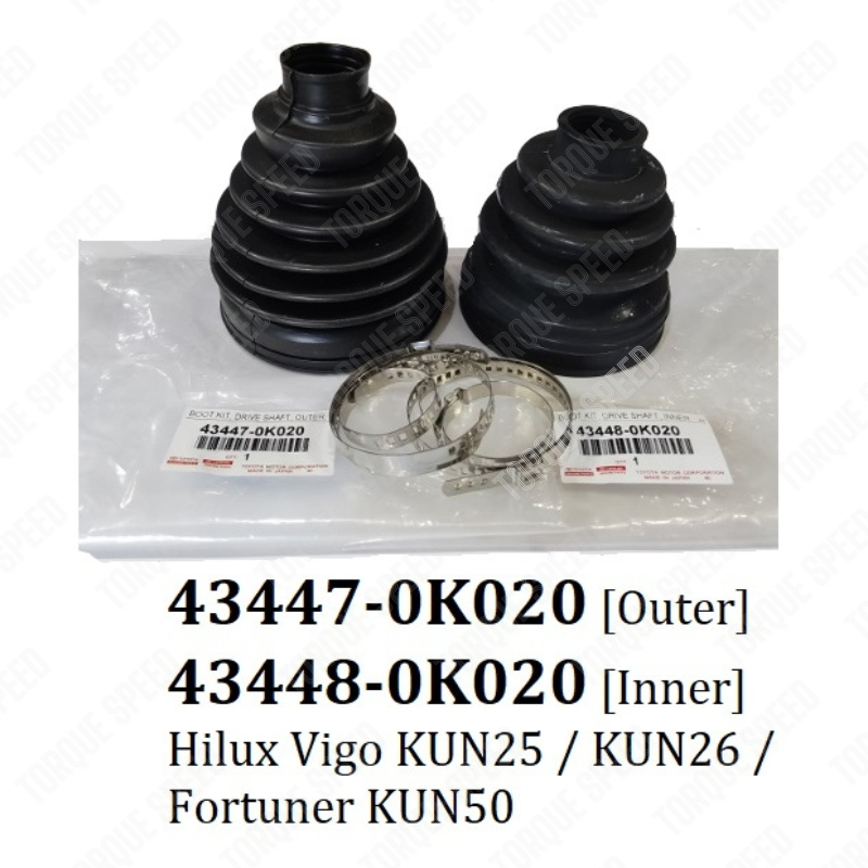 Toyota Drive Shaft Boot Dust Cover Outer 43447-0K020 Inner 43448-0K020 ...