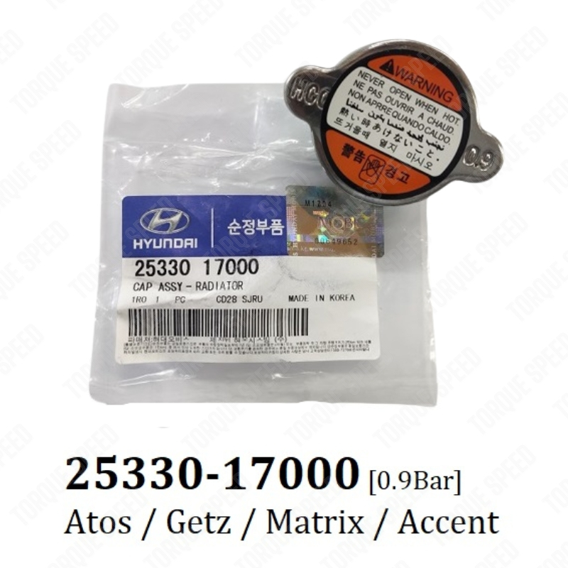Hyundai Kia Radiator Cap 0.9 Bar 2533017000 Atos Atoz Getz Matrix ...