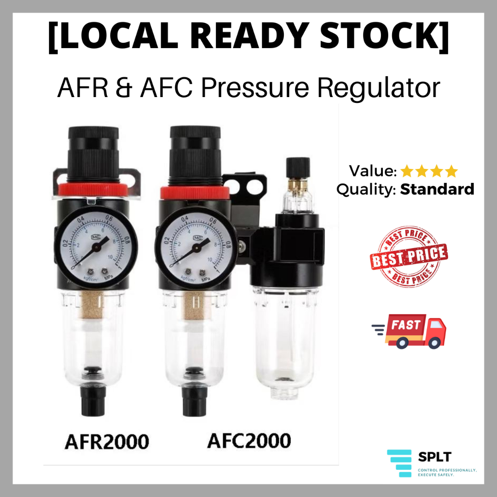 1/4" Air Filter Compressor Pressure Regulator AFR2000 AFC2000 Pneumatic ...