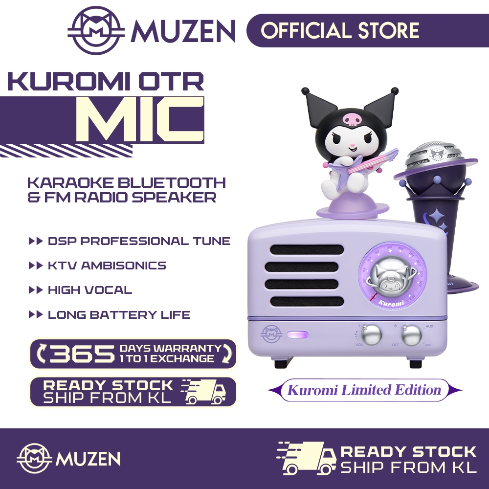 MUZEN Kuromi OTR Mic Kuromi Limited Edition Karaoke Bluetooth & FM ...
