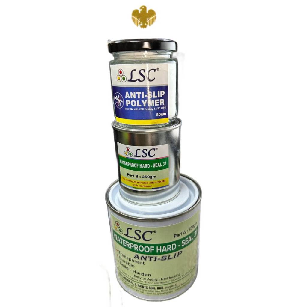 LSC 1L ANTI SLIP EXPOXY FLOOR PAINT/WATERPROOF PAINT/CAT LANTAI TIDAK ...