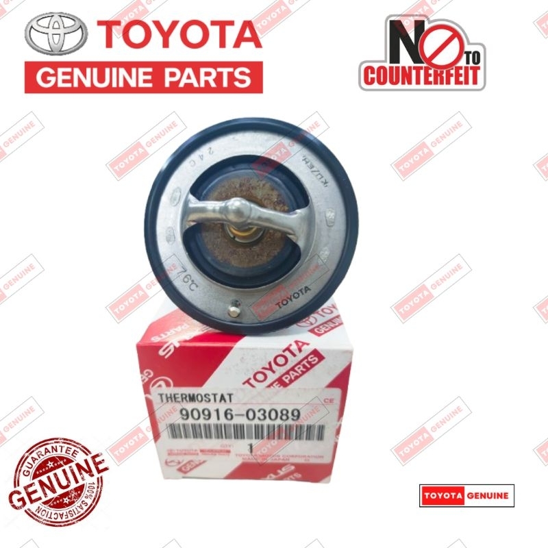 TOYOTA ORIGINAL 1HZ 1HD 1VD THERMOSTAT WITH ORING 76°C 90916-03089 LC80 ...