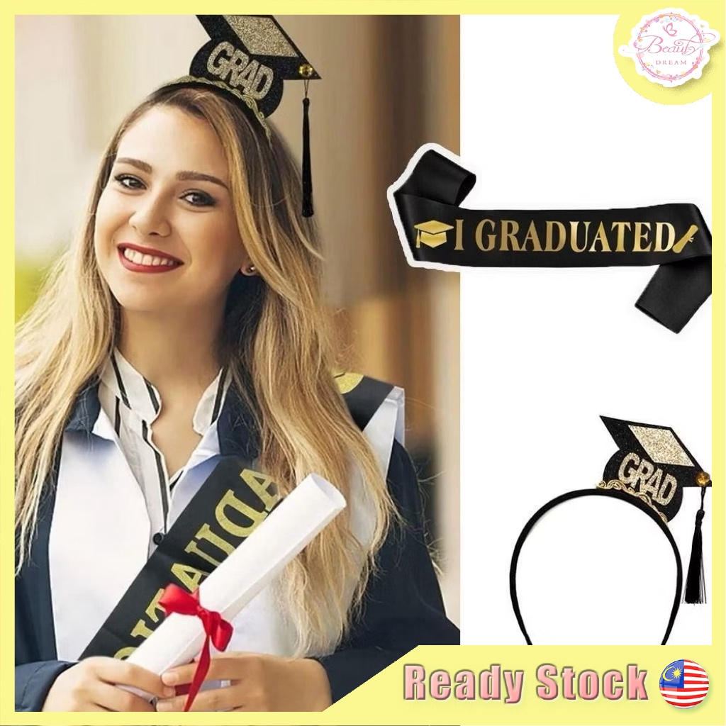 ⚡️Ready Stock⚡️Unisex Graduation Satin Sash Shoulder Strap Grad ...