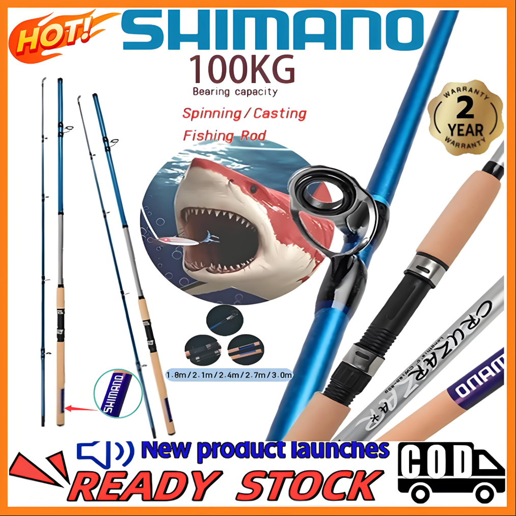 SHIMANO Spinning Rod Casting Rod Joran Pancing Fishing Rod Jigging Rod ...