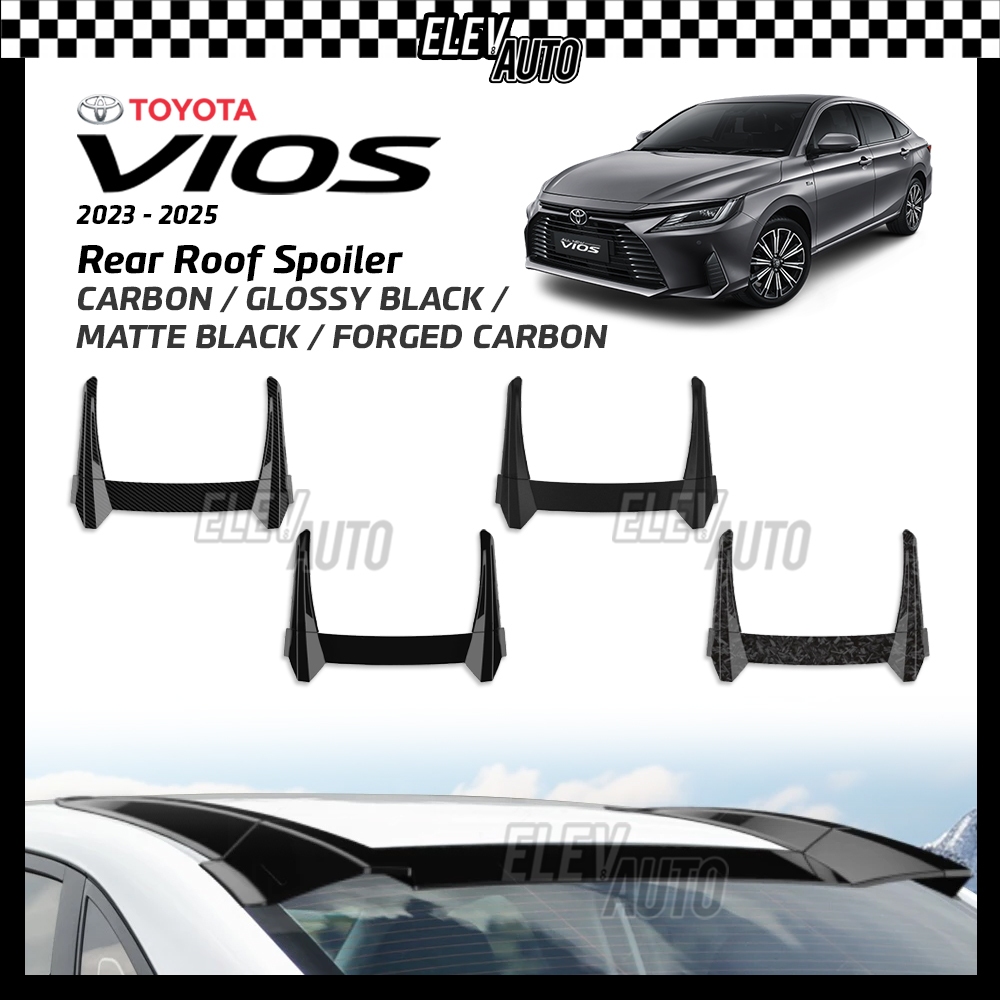 Toyota Vios 2023 - 2025 Rear Top Roof Spoiler Carbon Matte Black ...