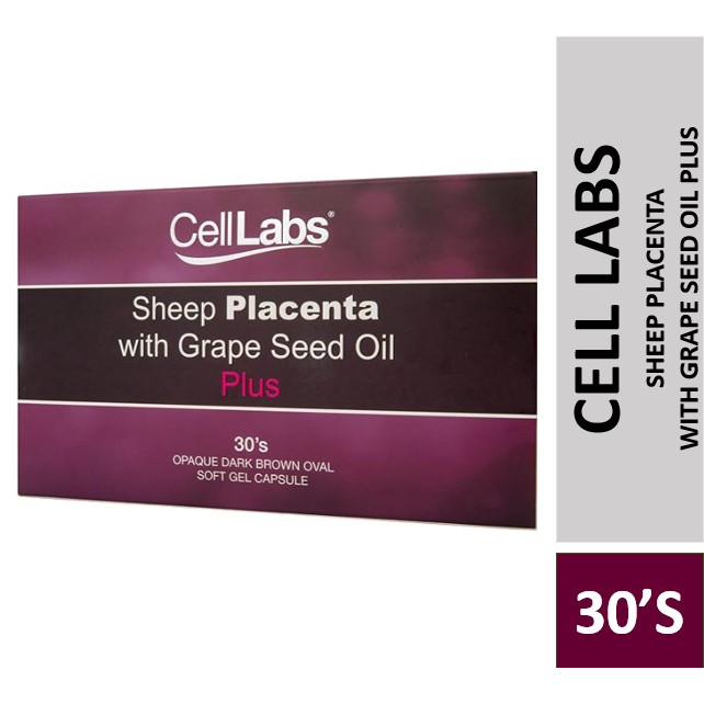 CELLLABS SHEEP PLACENTA WITH GRAPE SEED OIL PLUS 30'S ( EXP 17/08/2025 ...