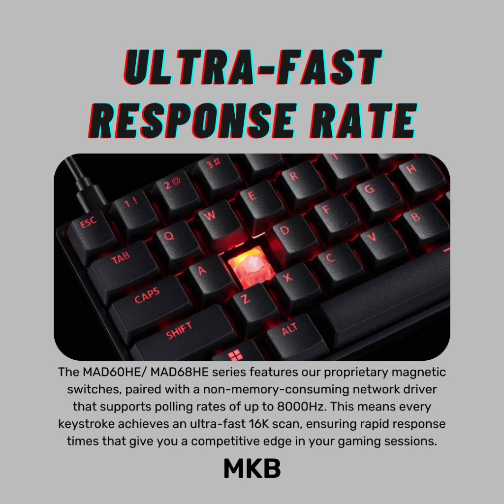 Cherry Keyboard MAMBASNAKE M82 HE 75% Wired Magnetic Keyboard, 8K Hz ...
