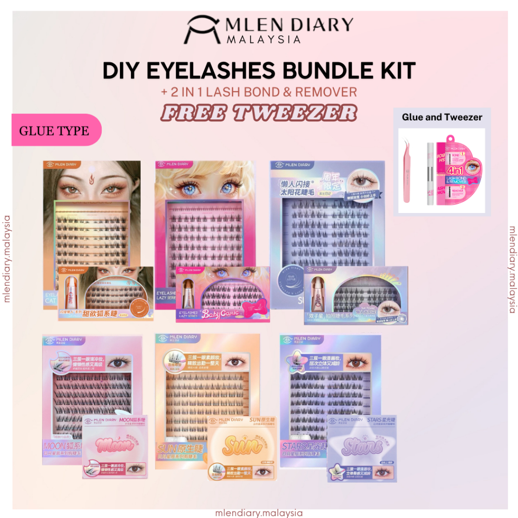 MLEN DIARY Bundle DIY Eyelashes Extension Kit | Shopee Malaysia