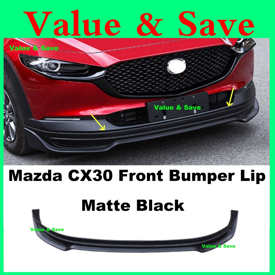 Mazda CX30 AutoExe Style ABS Matte Black Body Kit Car Front Bumper Lip ...