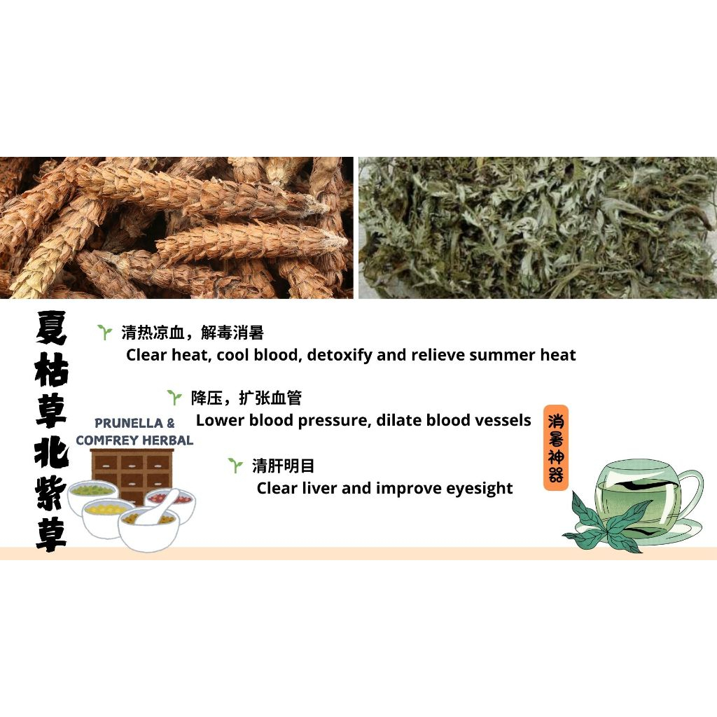 夏枯草北紫草PRUNELLA & COMFREY HERBAL / Xia Ku Cao Bei Zi Cao / 降压 消暑 扩张血管 ...