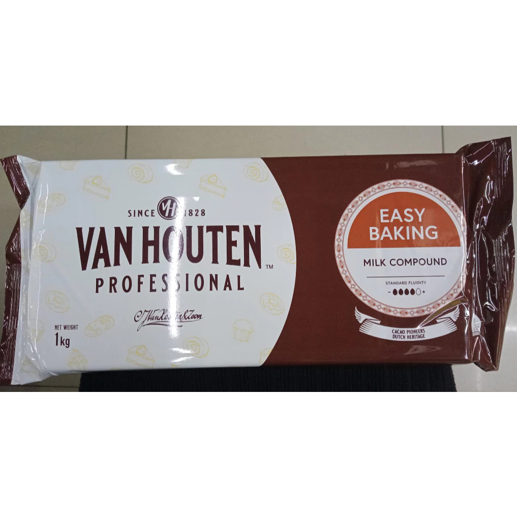 VAN HOUTEN EASY BAKING CHOCOLATE BLOCK DARK/MILK/WHITE COMPOUND (1KG) | Shopee Malaysia