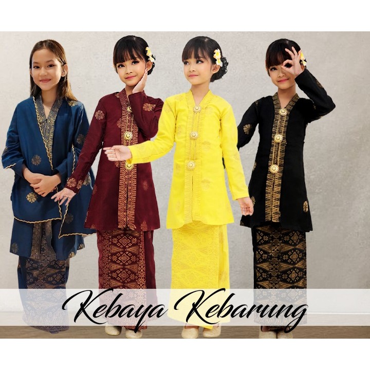 Kebaya kebarung |(1Y-10Y) Whitout Selendand | Baju Budak |Songket ...