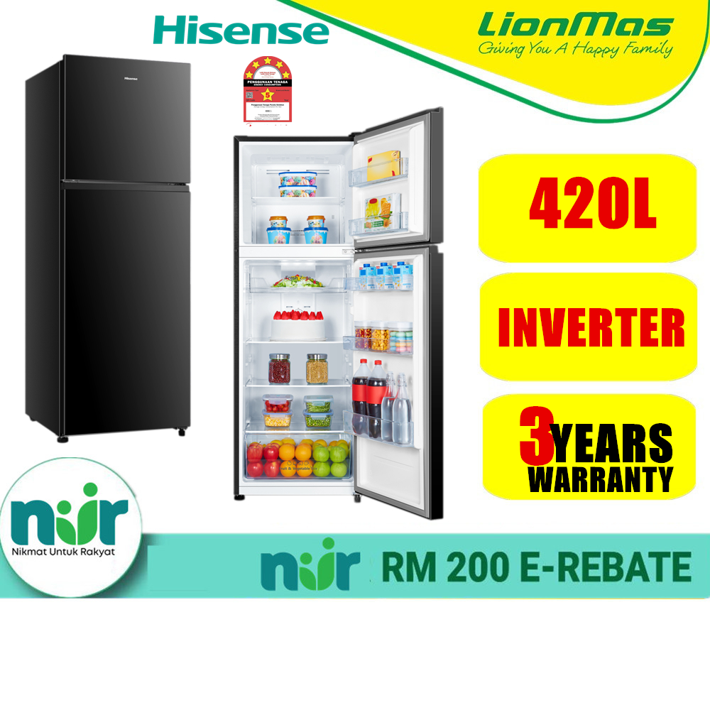 【NUR REBATE】Hisense 420L Inverter Refridgerator RT439N4ABN FRIDGE ...
