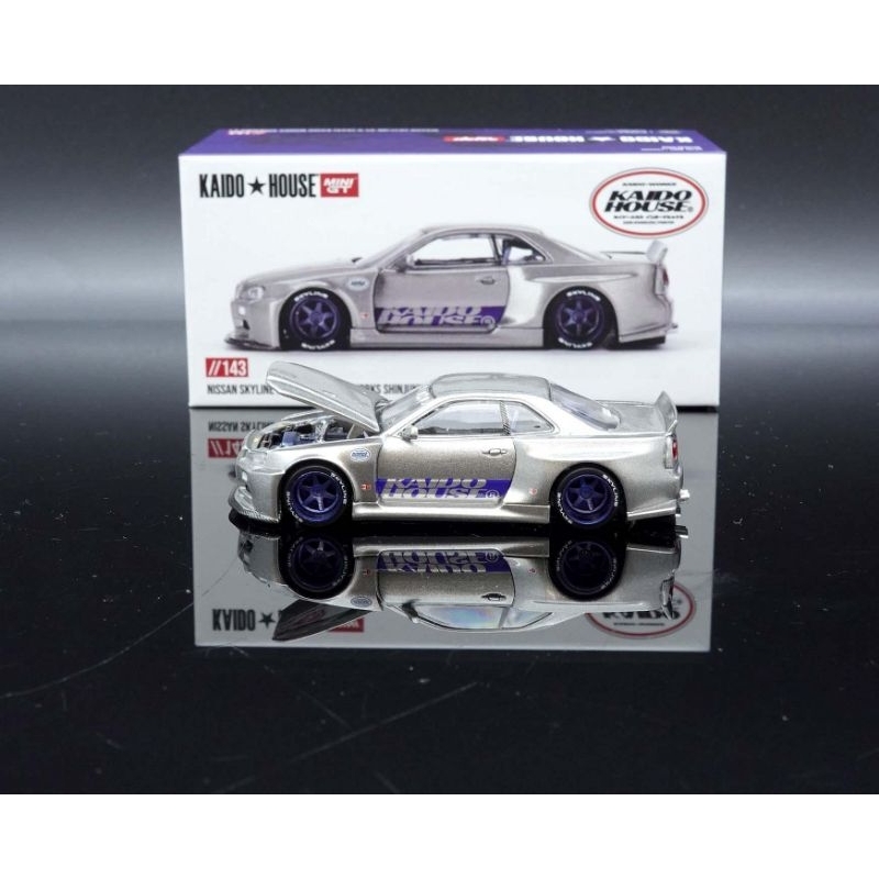 Kaido House X Mini GT 1:64 #KHMG143 Nissan Skyline GT-R R34 Kaido Works ...