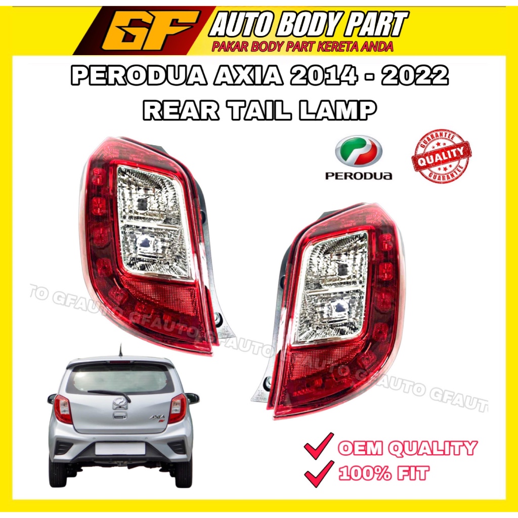 PERODUA AXIA 2014-2022 REAR TAIL LAMP - LAMPU BELAKANG PERODUA AXIA ...