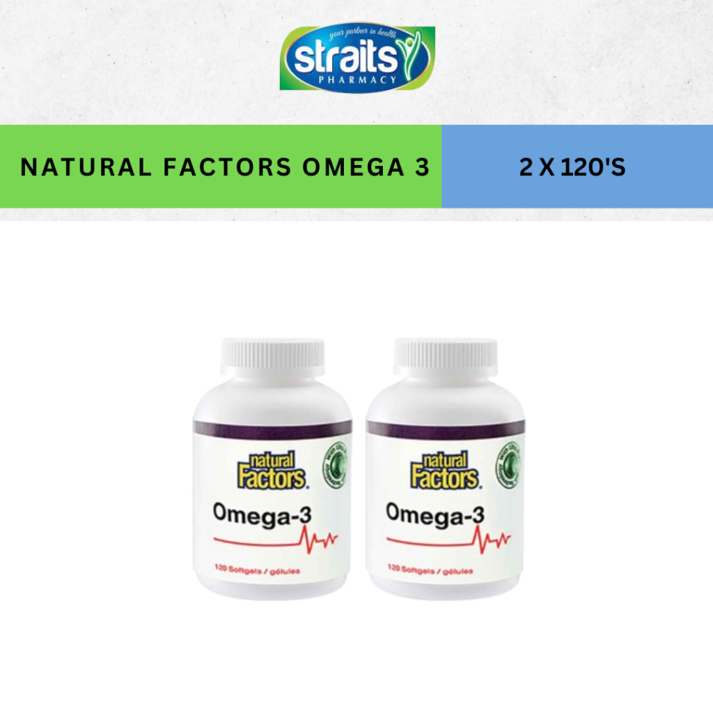 Natural Factors Omega-3 Factors Softgels (120's x 2) | Shopee Malaysia