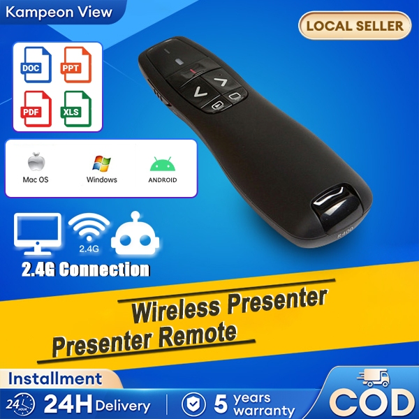 Page Turning Pen 2.4Ghz PPT Wireless Presenter Remote Control USB PC Laptop Projector Page ...