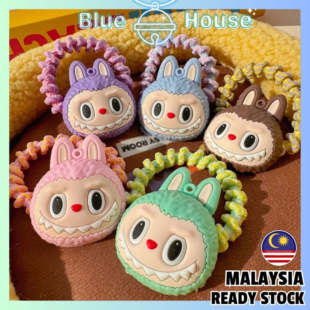 READY STOCK Cute Cartoon Full Body Labubu Hair Tie Elastic Hair Rope ...