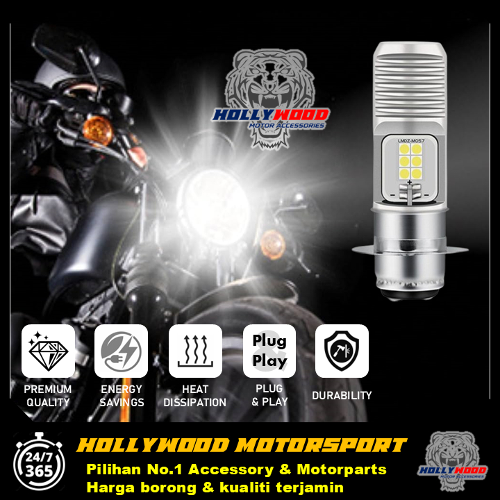 MENTOL DEPAN LED EX5 HEAD LAMP LIGHT BULB LED T19 P15D 125Z LAGENDA ...