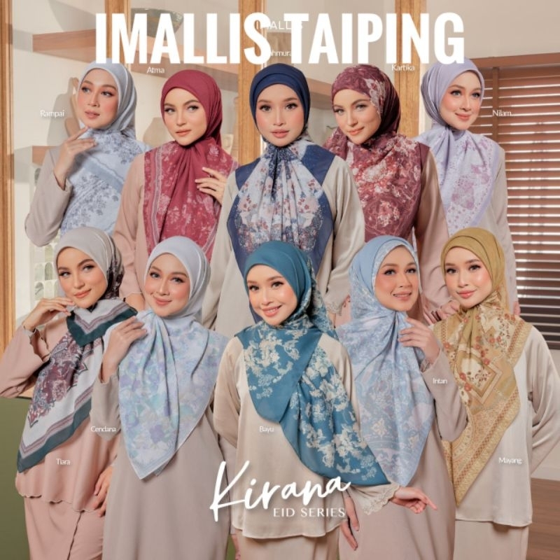 TUDUNG BAWAL Printed COTTON PREMIUM IMALLIS KIRANA Series | Shopee Malaysia