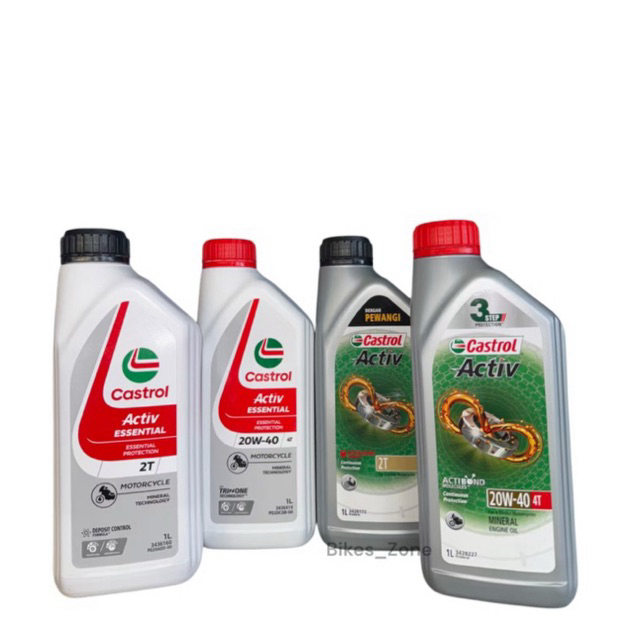 Castrol Engine Oil Minyak Hitam Castrol Activ 2T Activ 4T Castrol Go2T ...