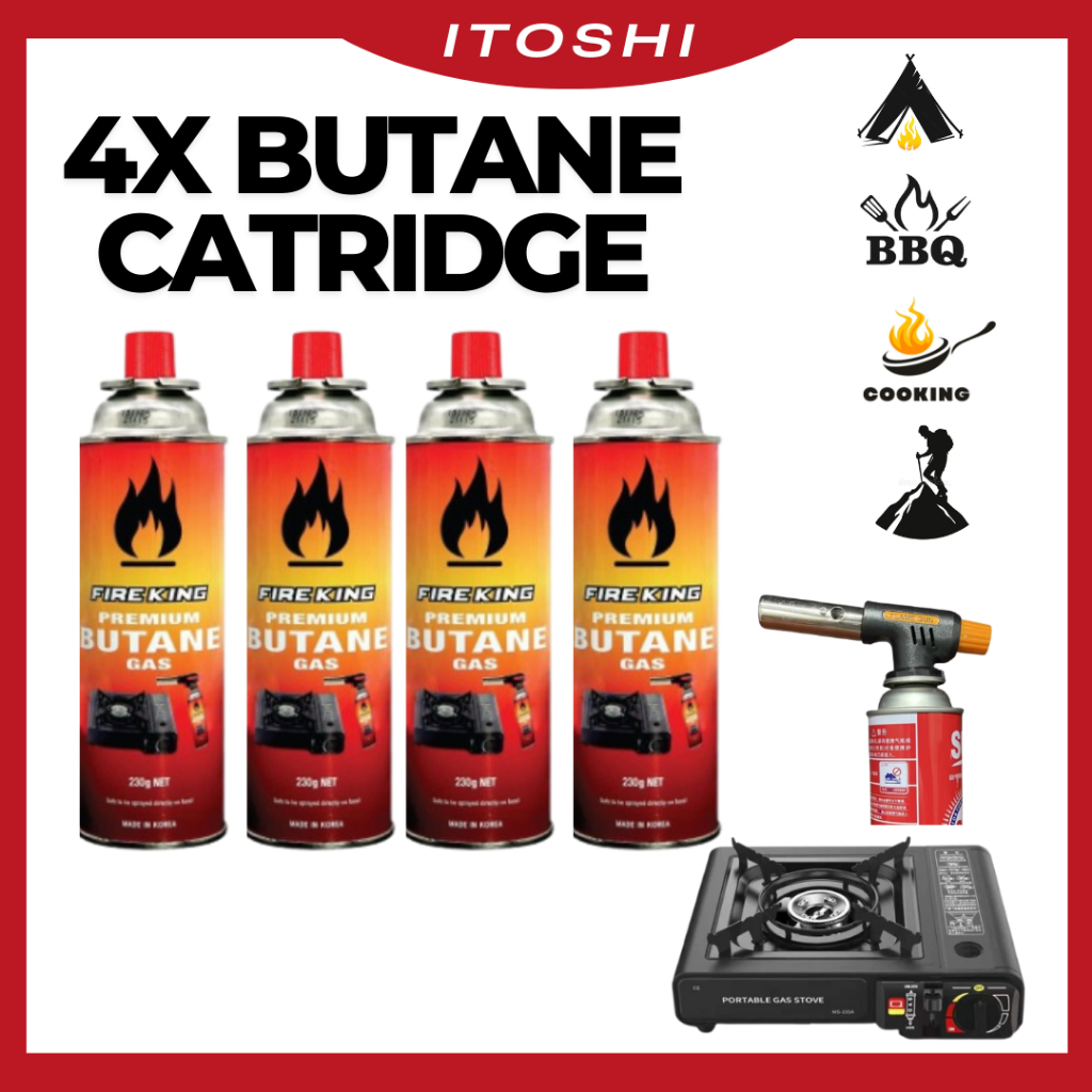 KND Butane Gas Can Flame Gun Camping Mini Cooking Stove Portable Torch ...