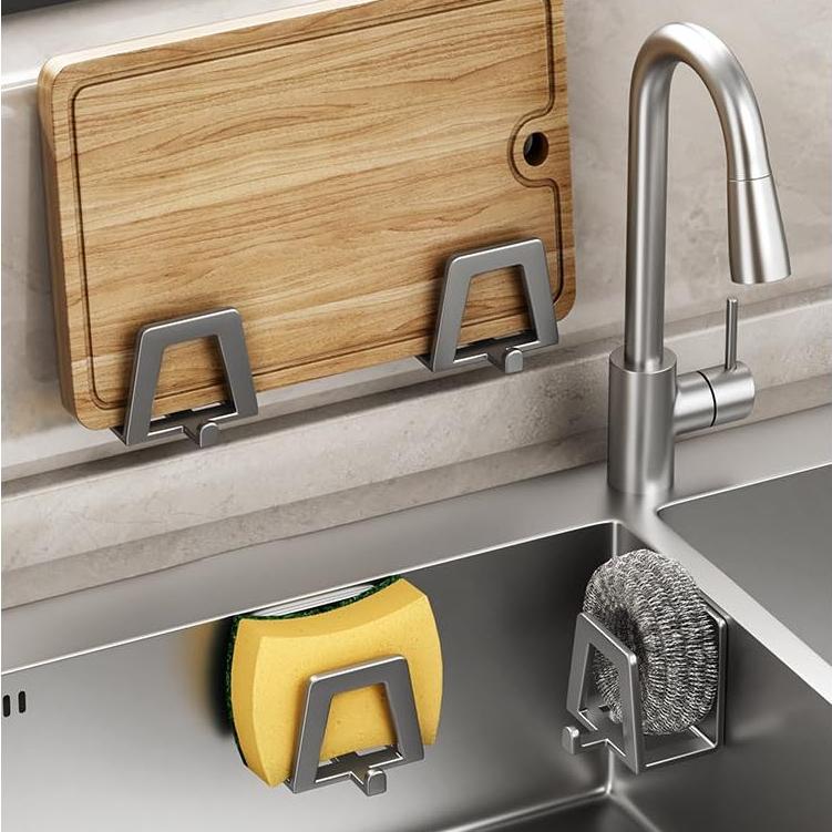 UG Stainless Steel Hooks Sponge Holder Kitchen Sink Sponge Rack Drain ...