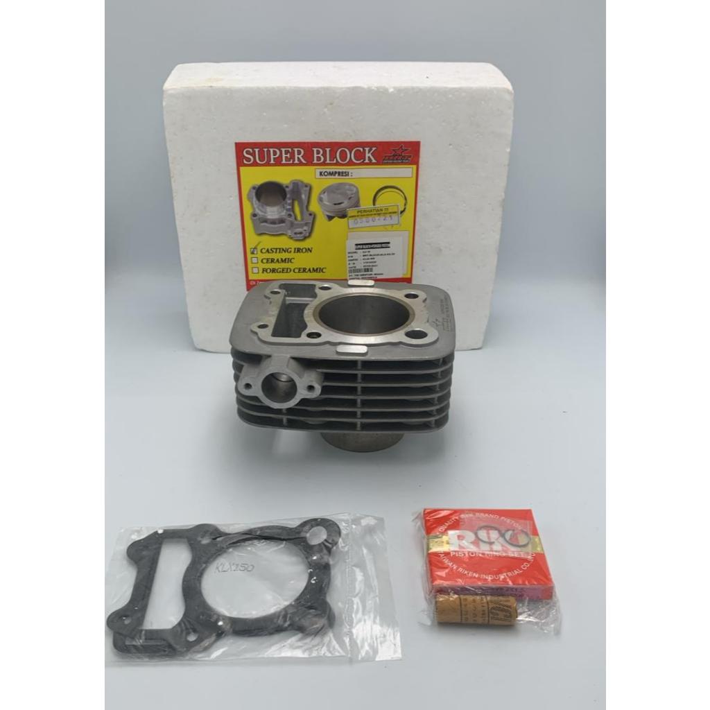 KLX-150 BRT CAST IRON BLOCK RACING BLOCK WITH FORGED PISTON 63MM ...