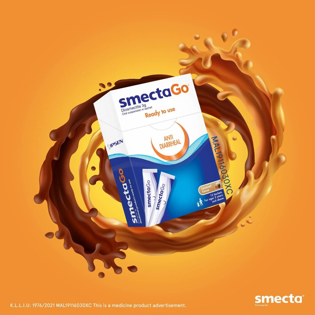 SMECTA GO ORAL SUSPENSION -COCOA CARAMEL 3G 12'S (EXP 04/2025) anti ...