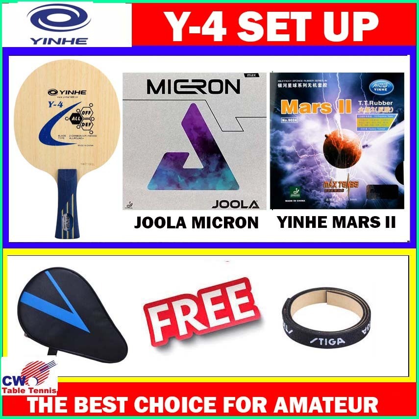YINHE Y-4 CARBON BLADE + JOOLA MICRON + YINHE MARS II PROMOTION SET ...