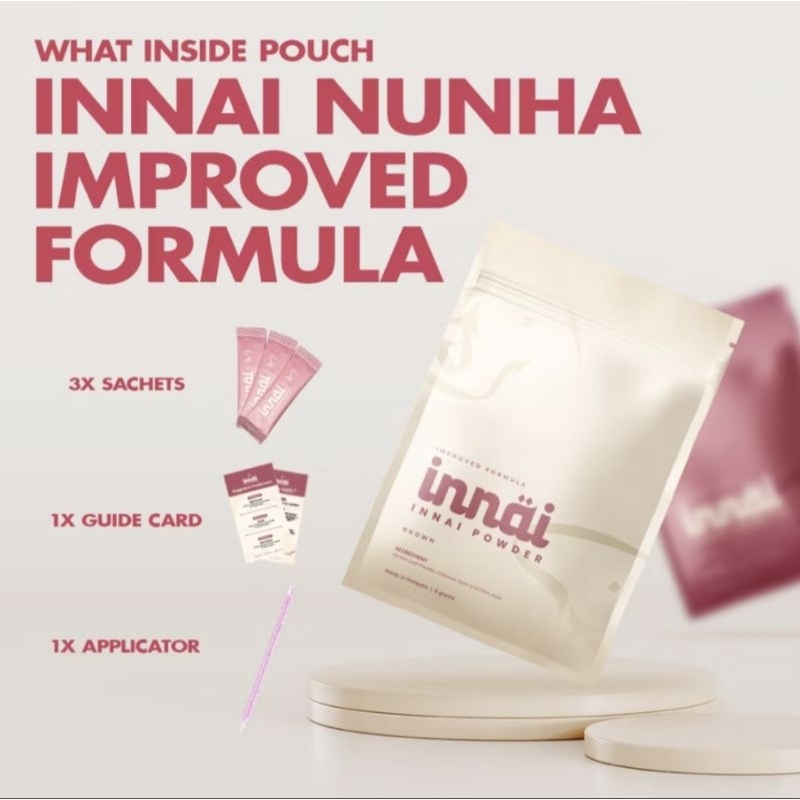 Innai Nunha Improved Formula (Brown Powder). Inai kuku Halal dan Mesra ...