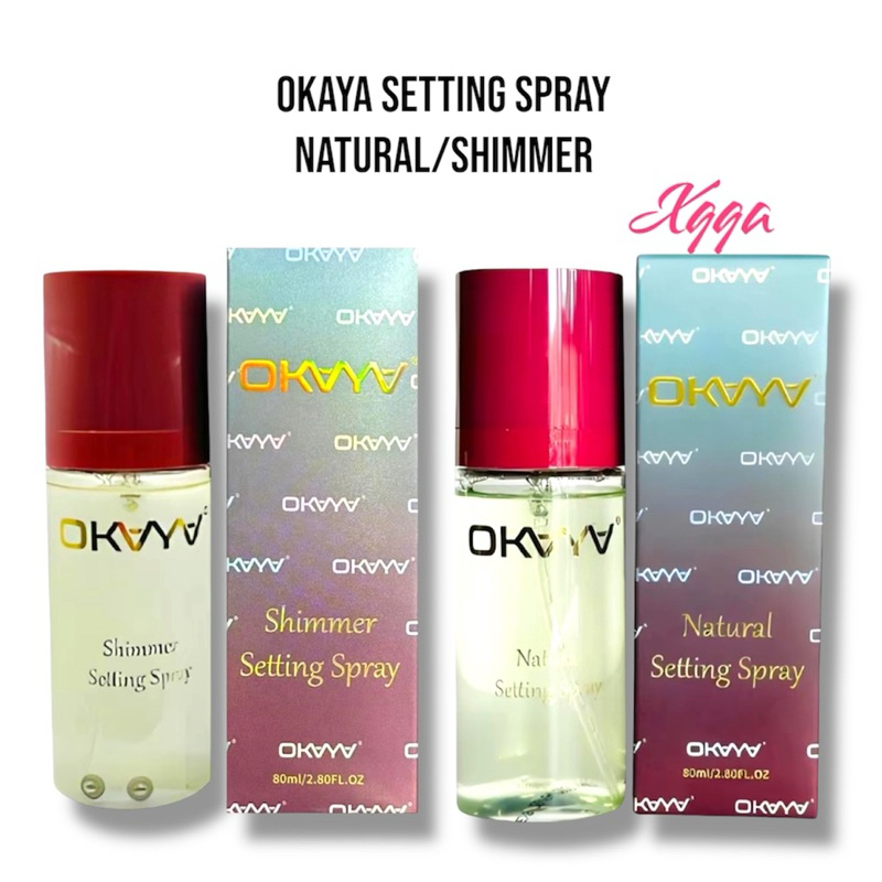 OKAYA ONE DAY SETTING SPRAY 80ml NATURAL / SHIMMER MAKEUP LONG LASTING ...