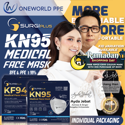 Surgiplus Medical KN95 5 layers 20pcs/50pcs(1box)【Individual Packing ...