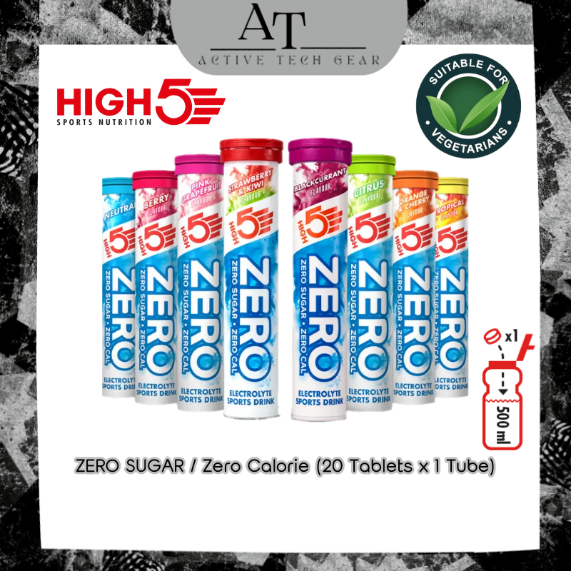 🔥HIGH5 ZERO Electrolyte Sports Drink - ZERO SUGAR / Zero Calorie (20 ...