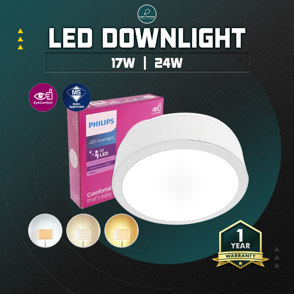 [𝐒𝐈𝐑𝐈𝐌] Philips 17w/24w Meson 59472 59474 Surface Mounted LED Downlight ...