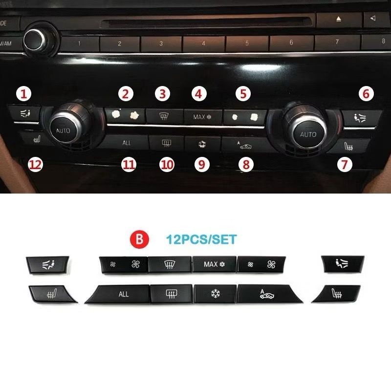 BMW 5 Series F10 Dashboard Air Conditioner Buttons Cover Caps ...