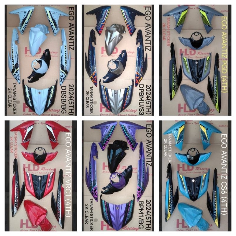 YAMAHA EGO AVANTIZ COVER SET (Sticker Tanam) FULL SET 100% ORIGINAL BRAND HLD HIGH QUALITY ...