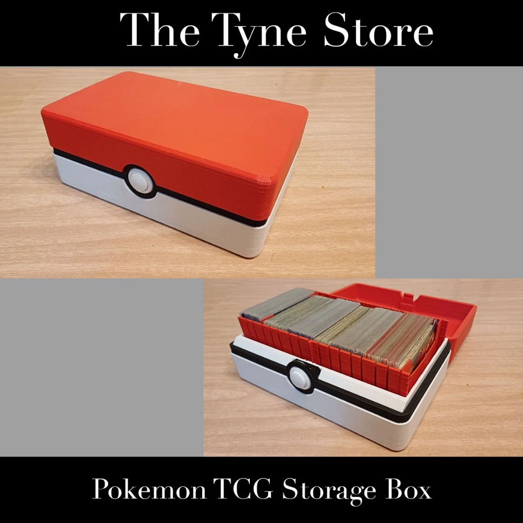 Pokemon TCG Card Storage Box | Large Storage for Decks | Pokeball ...