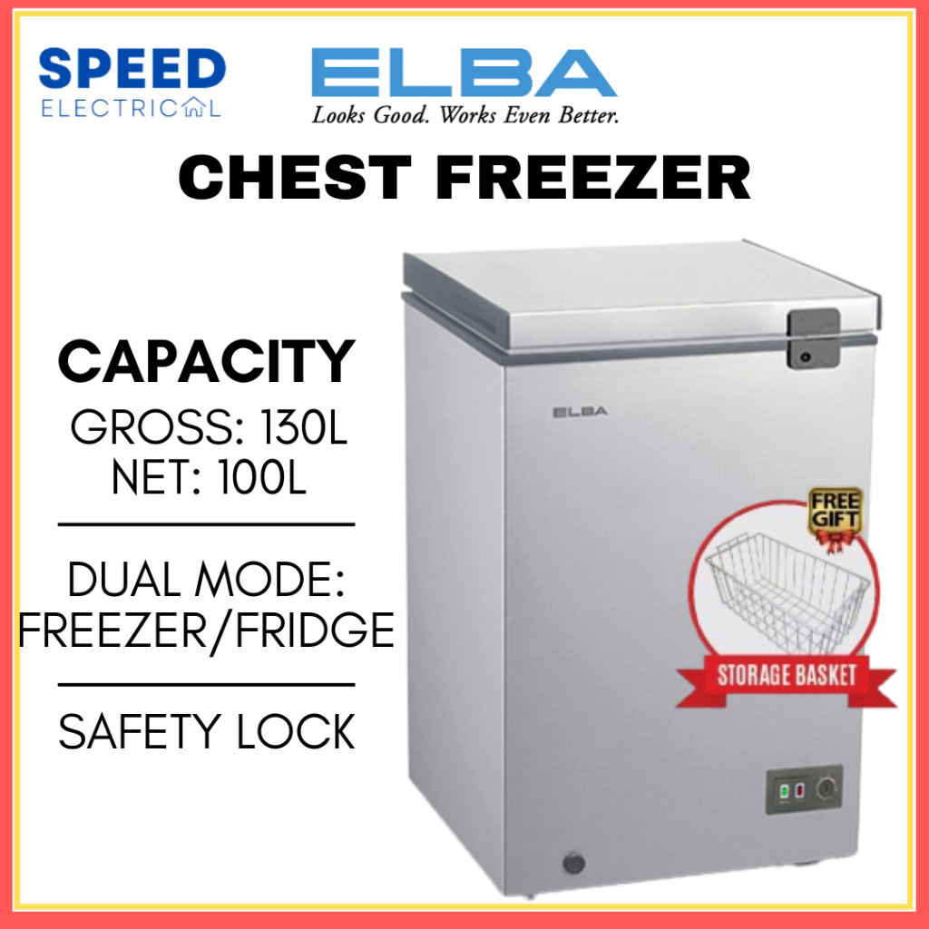 [SABAH ONLY] ELBA FREEZER 130L/100L EF-R1380 冻柜 肉柜 冷藏柜 PETI AIS BEKU ...