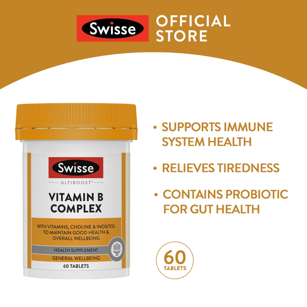 Swisse Ultiboost Vitamin B Complex 60 Tabs | Shopee Malaysia