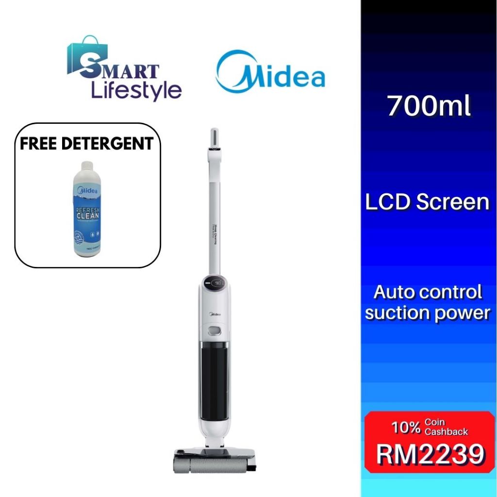 [FREE FLOOR DETERGENT] Midea Floor Cleaner 3 In 1 /Wet & Dry Cordless ...