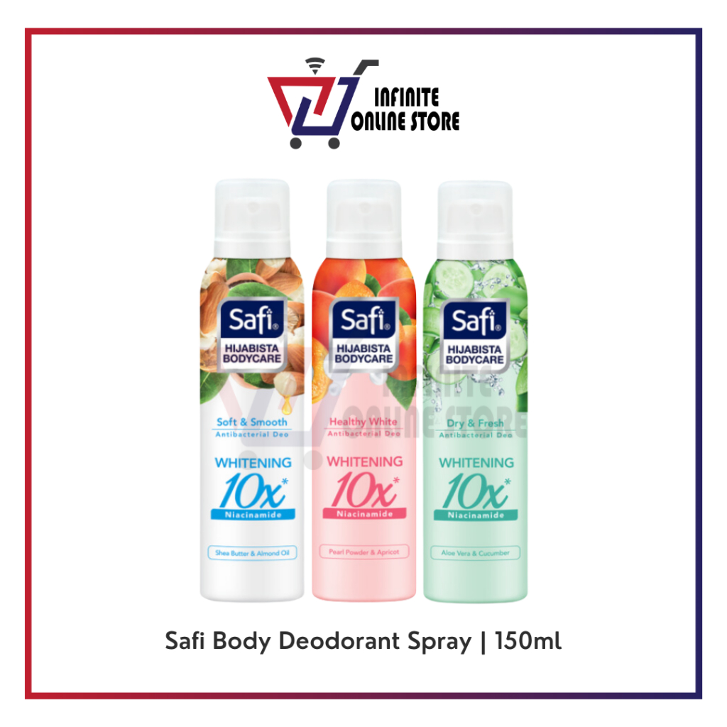 Safi Hijabista Bodycare Antibacterial Deodorant Spray (150ml) (Soft ...