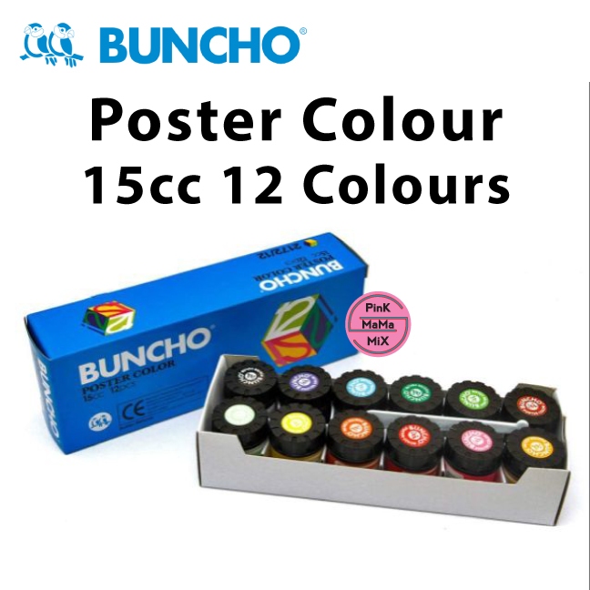 BUNCHO Poster Color 15CC 12 Colors | Shopee Malaysia