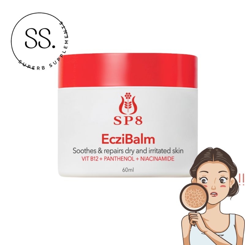ECZI BALM SP8 ECZEMA VIT B12 + NIACINAMIDE + PANTHENOL 60ml | Shopee ...